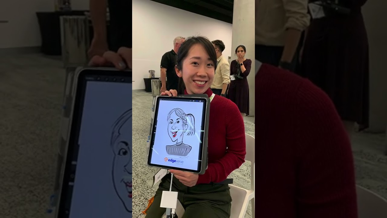 iPad Caricatures - Tech Event @ICC Sydney