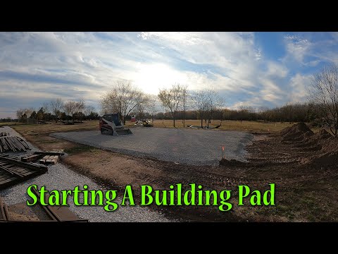 Starting A Building Pad At The Parking Lot Job