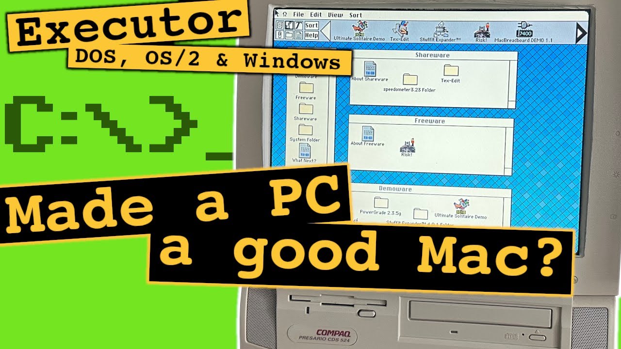Made a PC a Mac? Executor on DOS, OS/2 and Windows!