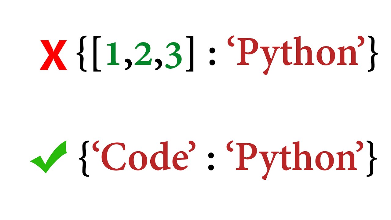 Python! Which Objects Can Be Set as Dictionary Keys?