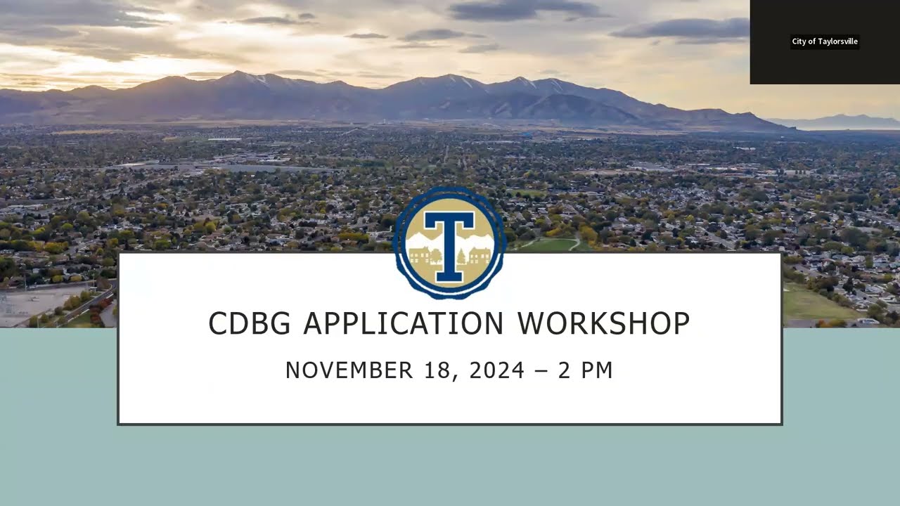 CDBG Application Workshop