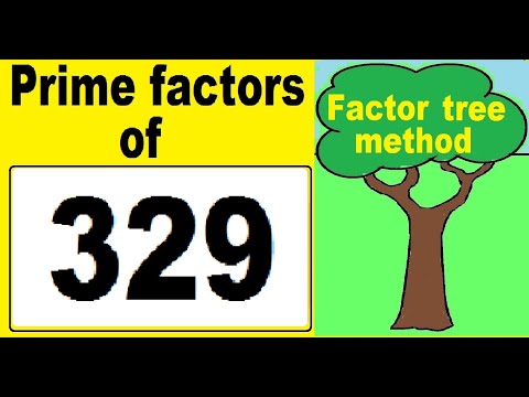 Prime factors of 329. Prime factors decomposition of 329. Factor tree method.