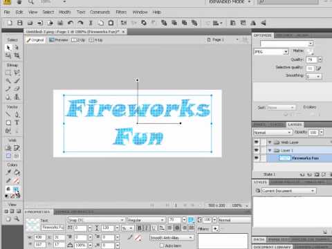 Creating Pattern-filled Text Using Adobe Fireworks