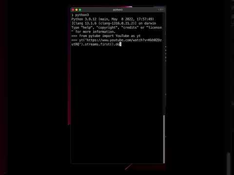 Download Youtube videos for free using two lines of Python Code #shorts