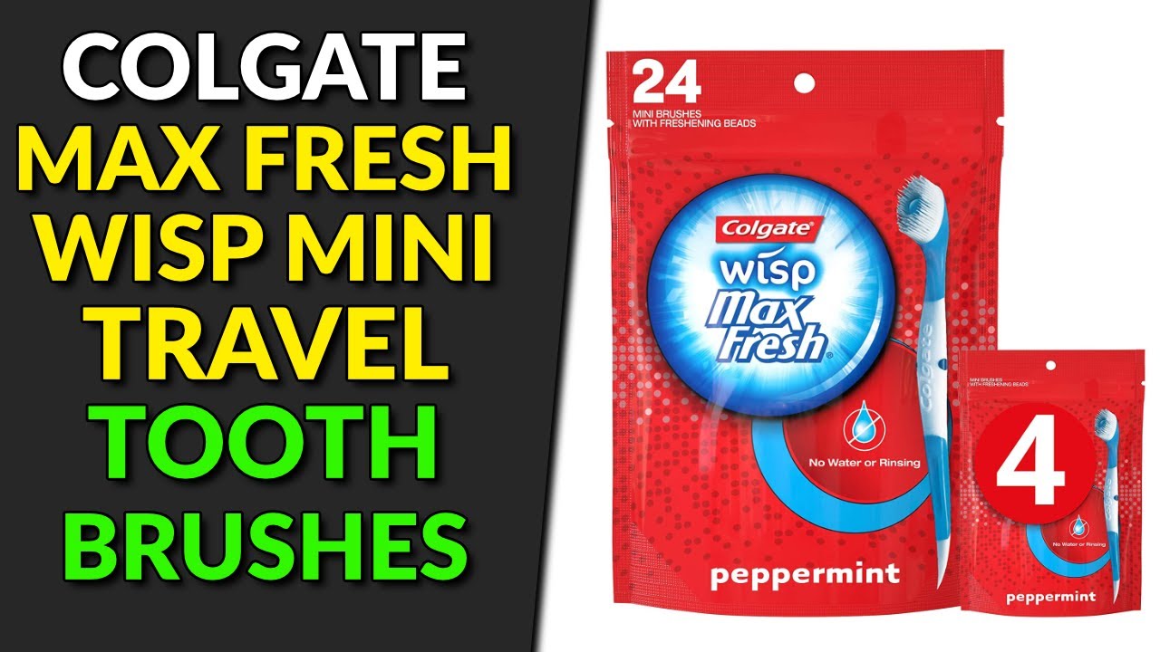 Colgate Max Fresh Wisp Disposable Mini Travel Toothbrushes