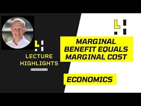 MARGINAL BENEFIT EQUALS MARGINAL COST: Marginal Benefit and Marginal Cost Model Explained