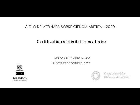 Certification of digital repositories