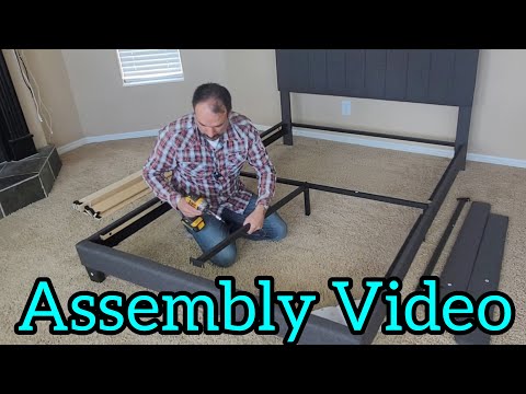 The New Yaheetech Queen Size Wing Edge Platform Bed Frame- Assembly Video