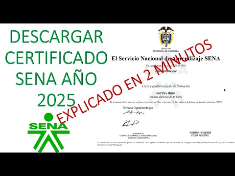 Download SENA Study Certificates 2025 How to download a SENA certificate?
