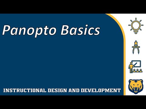 Panopto Basics Webinar