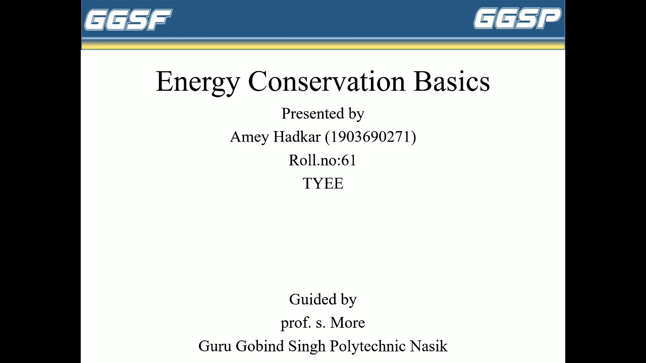 ECA Energy conservation basics ppt presentation