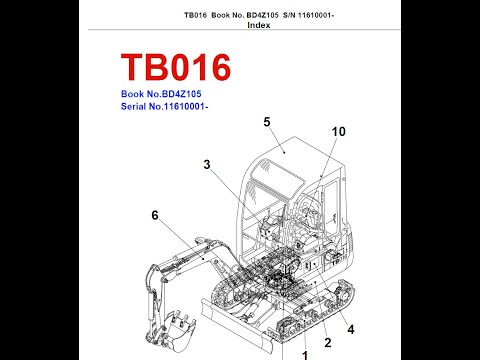 Takeuchi TB016 -Parts Catalog