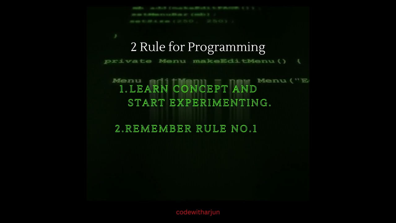 2 Rule for Programming 1