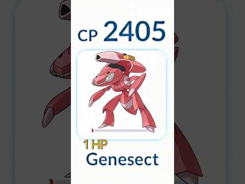1 HP✨️Shiny Genesect Destroy Grunt Badly in #pokemongo