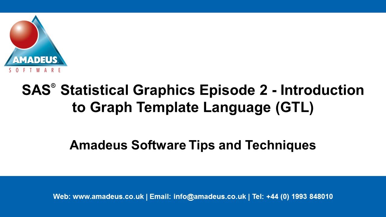 SAS Tip: SAS Statistical Graphics Episode 2 - Introduction to Graph Template Language (GTL)