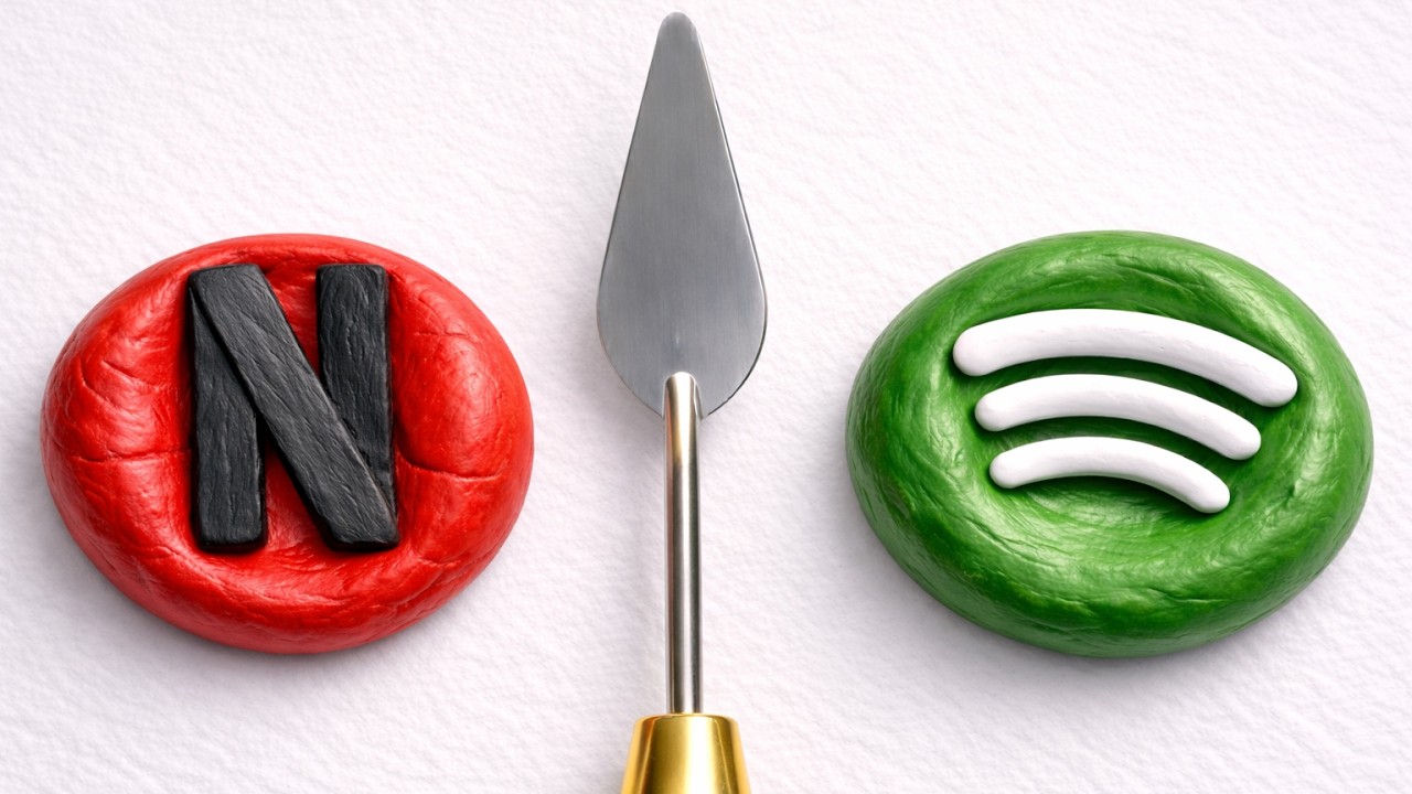Satisfying Color Mixing with Clay - Netflix & Spotify Logo Colors