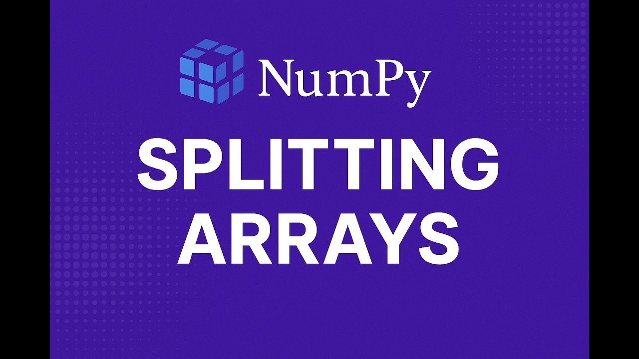 Splitting Arrays in NumPy Explained How to Split an Array in NumPy | Python tutorial