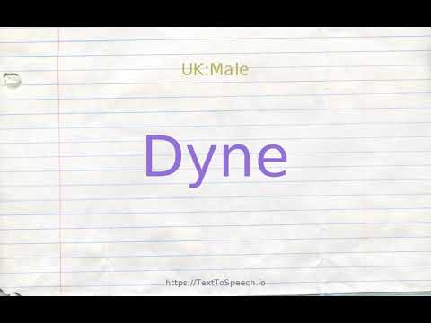 How to pronounce dyne