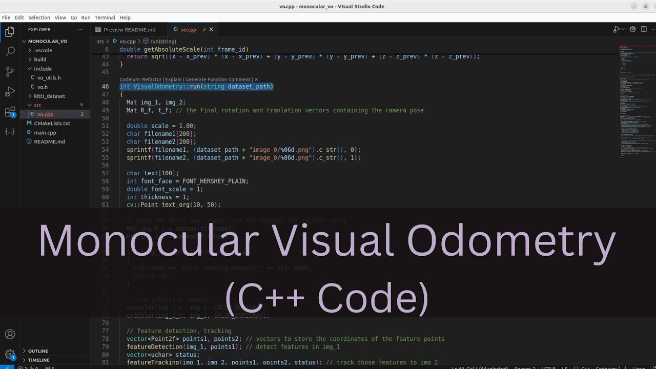 Visual Odometry Series - Part 2 (C++ Code for Monocular Visual Odometry)