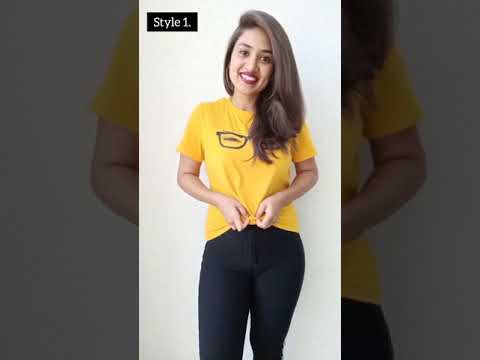 Simple & Cool T-shirt front Styling π | Style with BeingNavi #Shorts