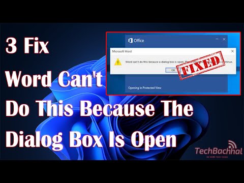 3 Fix Word can't do this because the dialog box is open Windows 11