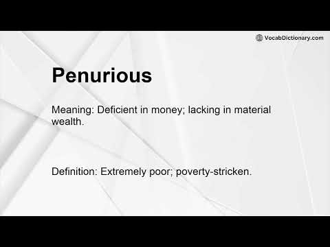 Penurious Meaning