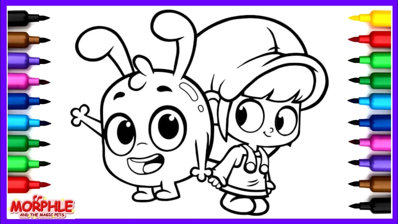 Coloring Morphle Magic Pets and Friends - Morphle Magic Pets Drawing Painting Coloring Art for Kids