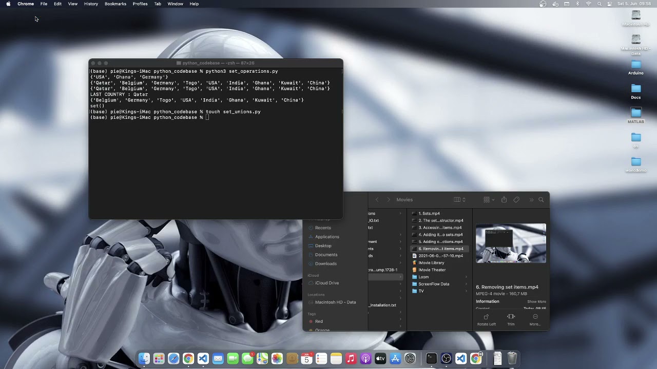 Python Programming 113 :  Union Of Two Sets