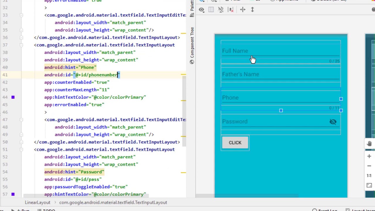 TextInputLayout in Android Studio | Android Development Tutorials | TheXXCODE IT Solutions