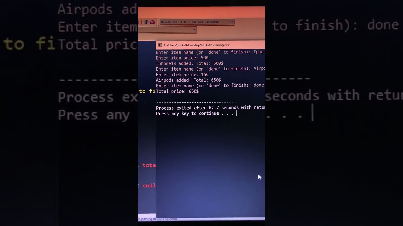 item bill output c++ #coders #codelife #codemasters #codinglife #codingninja #coding #code #coders