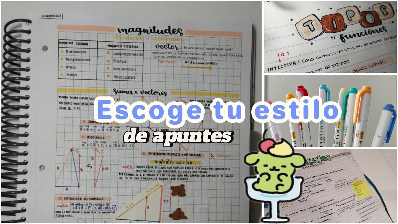 ASI DEBES ESCOGER EL ESTILO DE APUNTES 😍📓 || TIPS + CONSEJOS + EJEMPLO DE APUNTES 