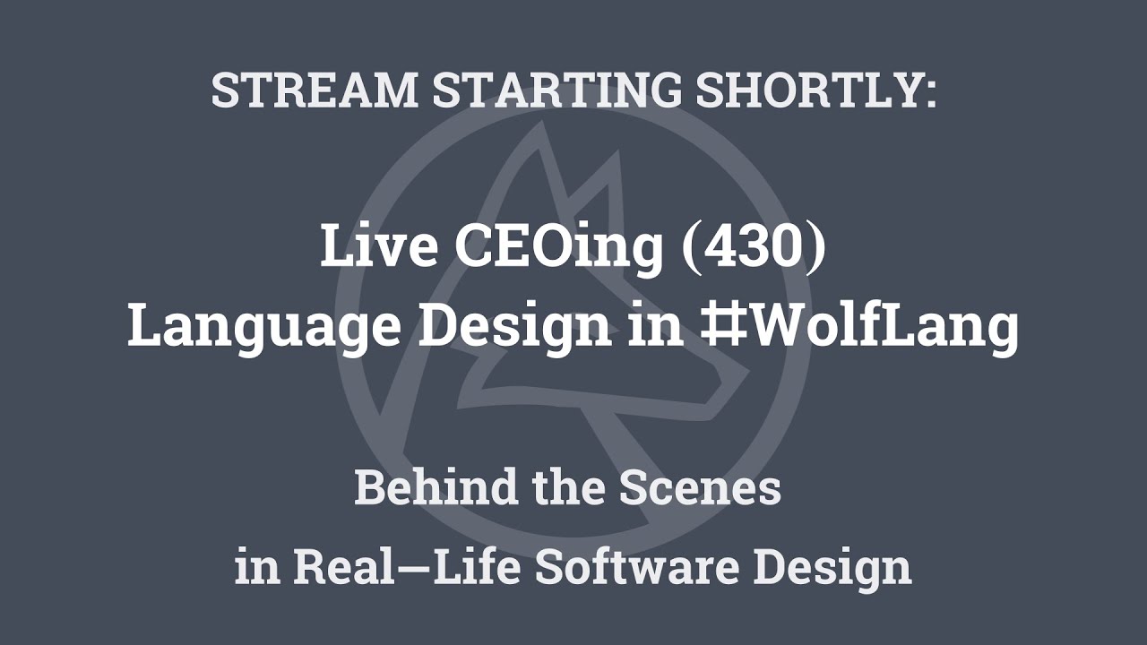 Live CEOing Ep 430: Language Design in Wolfram Language [Logic Programming]