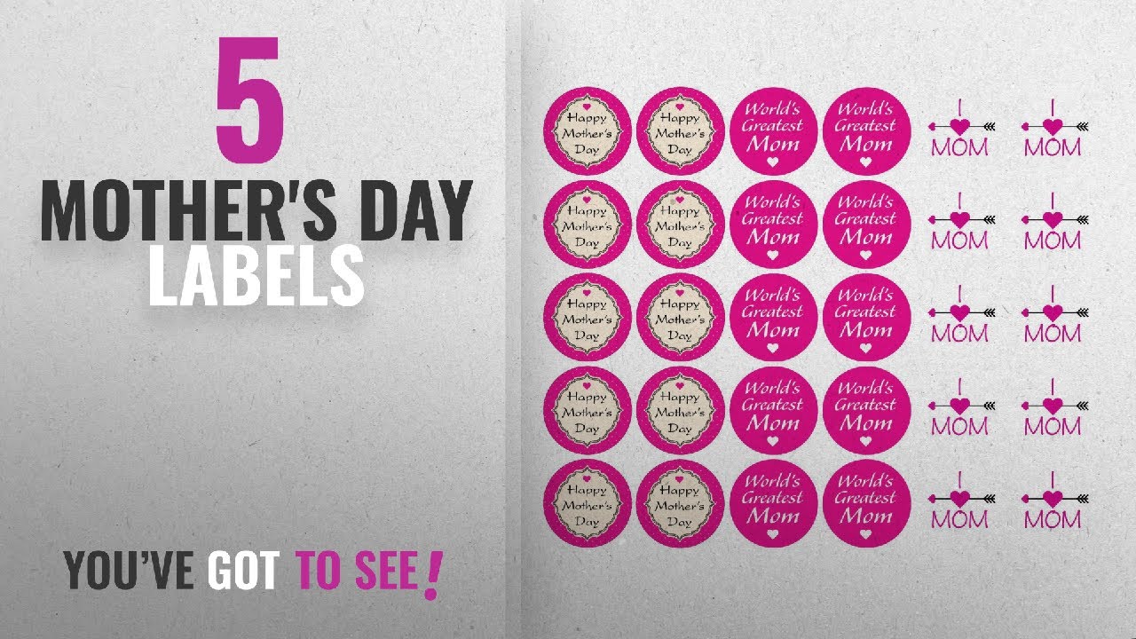 Top 5 Mother's Day Labels [2018]: Assorted Mother's Day Labels 1-1/2