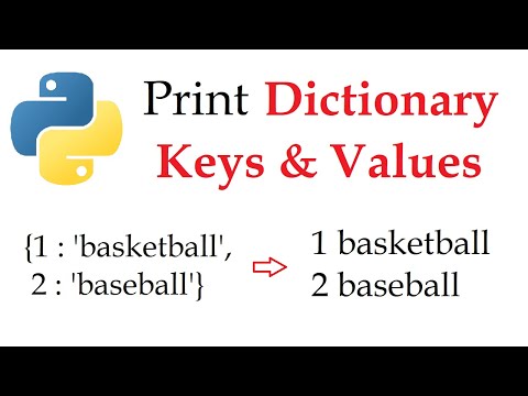 Python - Print the Key and Value of a Dictionary in a For Loop | Data Automation