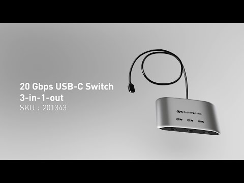 Cable Matters 20Gbps USB4 Switch for 3 Computers, Sharing USB-C/Thunderbolt 4 Monitors and Docks