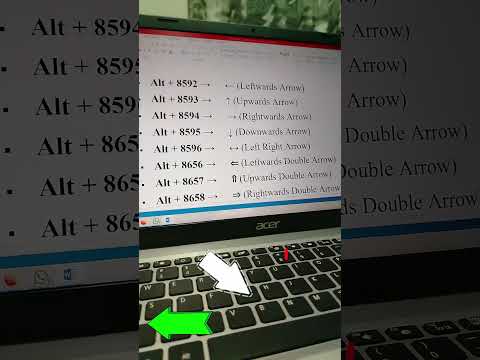 How to insert Arrow Symbols to Word Shortcut Keys..π»π #word #arrowsymbol #altcodes