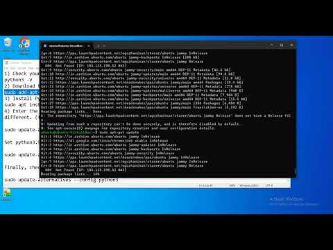 How to Install Python3.9 on Ubuntu 22 and set default Python version #linux #python #ubuntu
