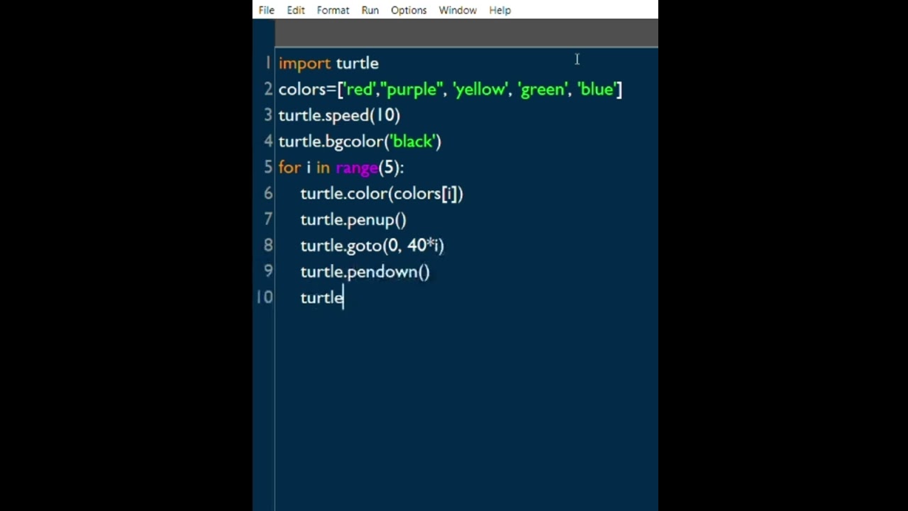 Draw color circles using python #shorts #python