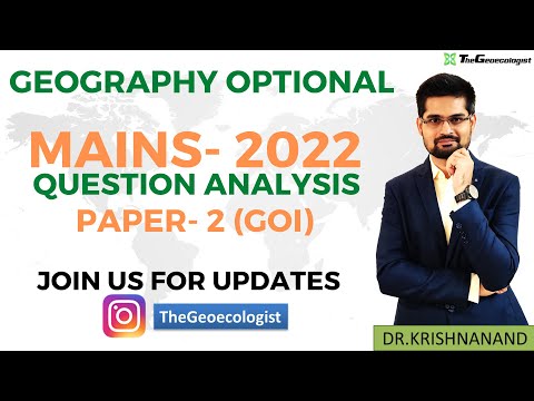 UPSC Mains Answer PYQ 2022: Geography Paper 1 (Section- B) Video Lecture