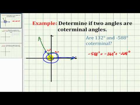 Example: Determine if Two Angles Are Coterminal | Math Help from ...