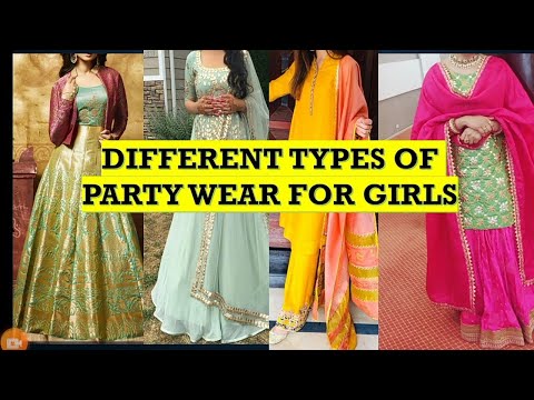 Different types of party wear dresses with name! Dresses for girls!latest wedding party wear dresses