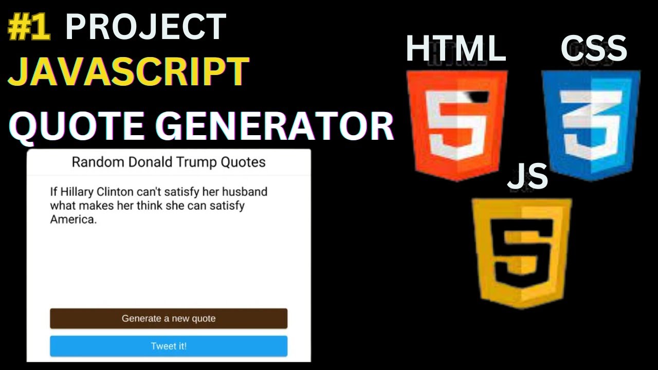 how to make Quote Generator using HTML CSS JAVASCRIPT | JavaScript Quote Projects for beginners