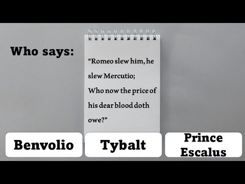 ????️Romeo and Juliet Quiz ????| 20 Multiple Choice Questions | For Fun or Study | Shakespeare Study