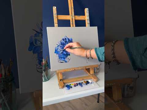 Blue Hydrangeas Oil Painting