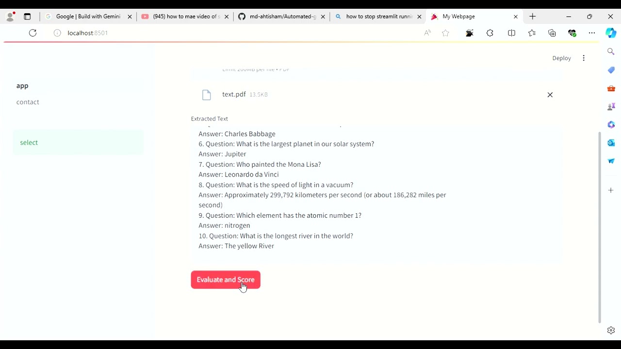 Automated grading system
