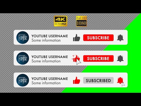 Personalized subscribe button with channel name & Like, Bell