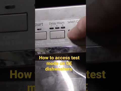 How to enter test mode on GE dishwashers.