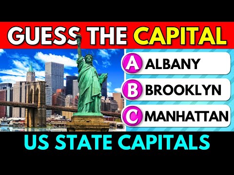 Guess the US State Capitals ???????? | 50 State Capitals Quiz