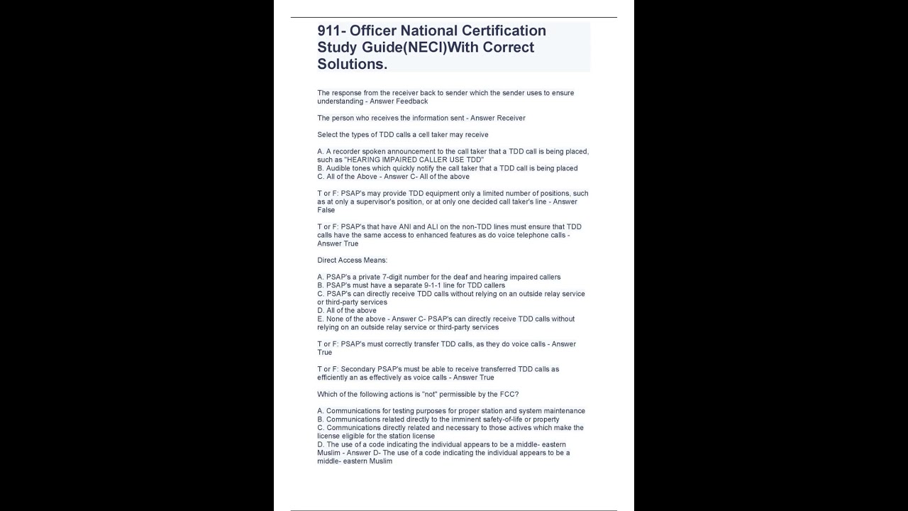 911- Officer National Certification Study Guide(NECI)With Correct Solutions_pdf
