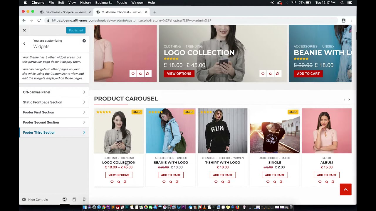 Shopical: Widgets Overview